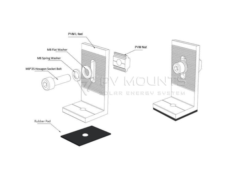 Solar L Feet PVM-L-01 with self-stepping screw