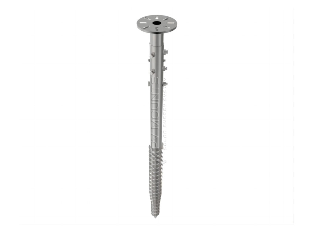 Adjustable Solar Ground Screw Pile PVM-GS-04B - PV Mounts