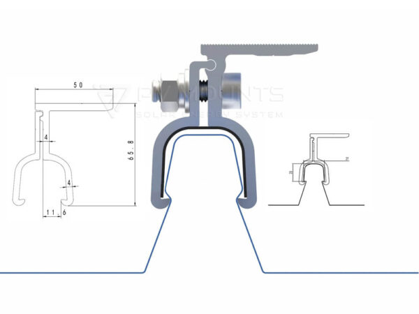 Aluminum non-penetrating solar standing seam clamps | PVMounts