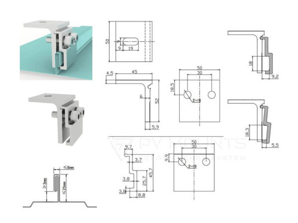 Standing seam clamp for roof solar mounting system |PV MOUNTS
