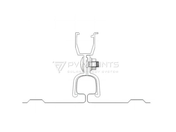 Standing Seam Clamp with Integrated Rail | PV MOUNTS