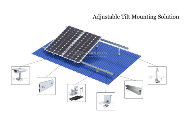 Adjustable Tilt System - Metal Roof Solar Mounting System